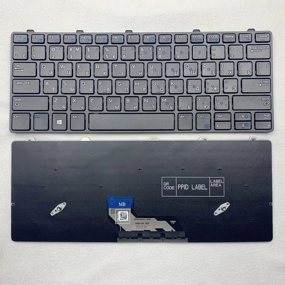 Russian Laptop Keyboard For Dell Latitude 3180 3189 3190 3380 Black Ru ...