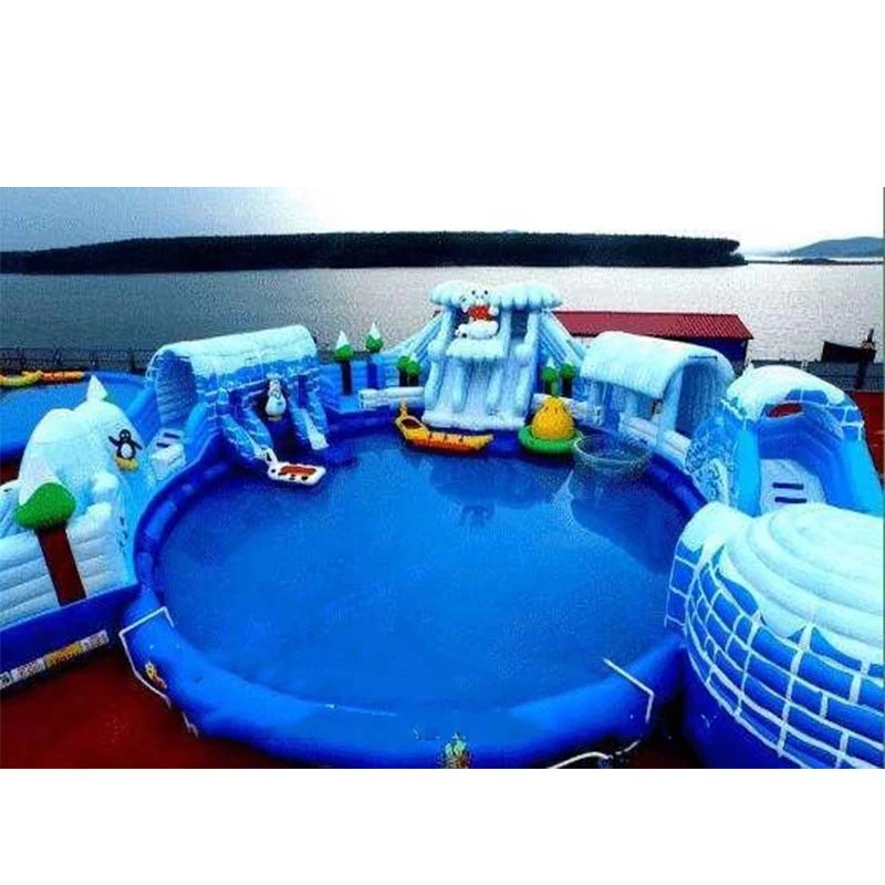 Inflatable-Swimming-Pool-Giant-Inflatable-Water-Slide-For-Children-And ...