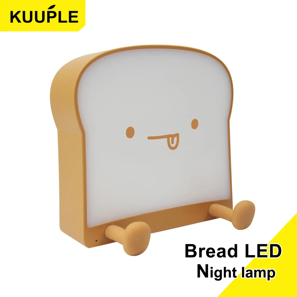 Bread Led Night Lamp With Rechargeable And Timer, Portable Bedroom ...