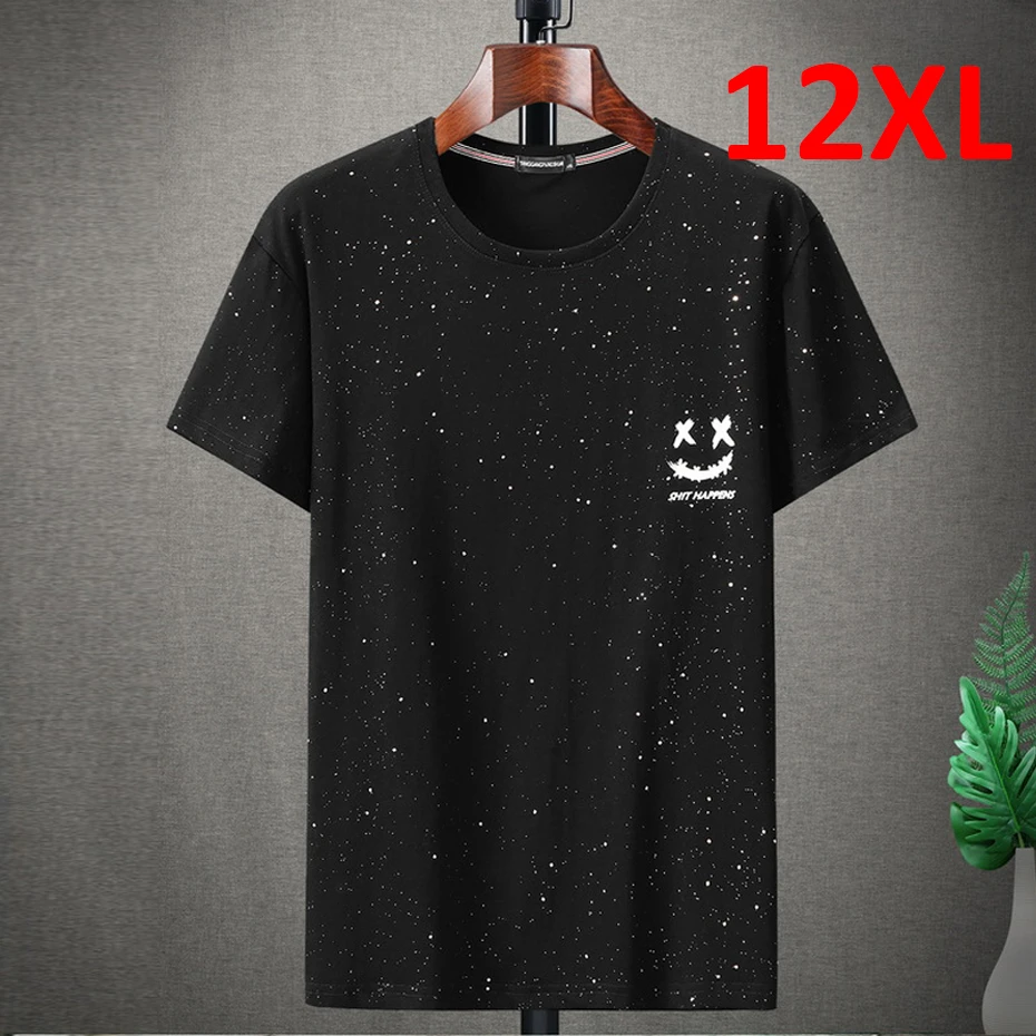 Plus Size 10XL 11XL 12XL T shirt Men 2023 Summer Short Sleeve T Shirts Male Casual Fashion Spot ...