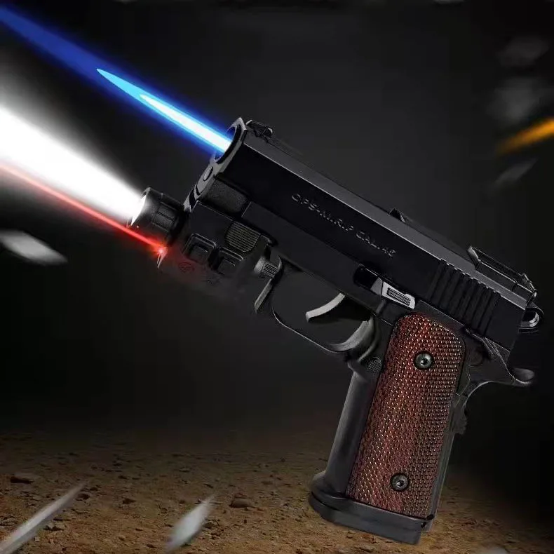 Toy-Gun-Pistol-Shaped-Torch-Gun-Lighter-Metal-And-ABS-Windproof-w ...