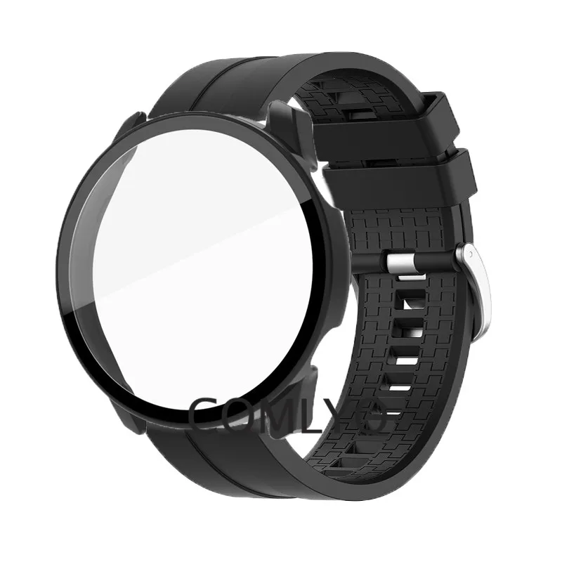 For-Amazfit-GTR-4-Case-PC-Tempered-Glass-Screen-Protector-Full-Cover ...