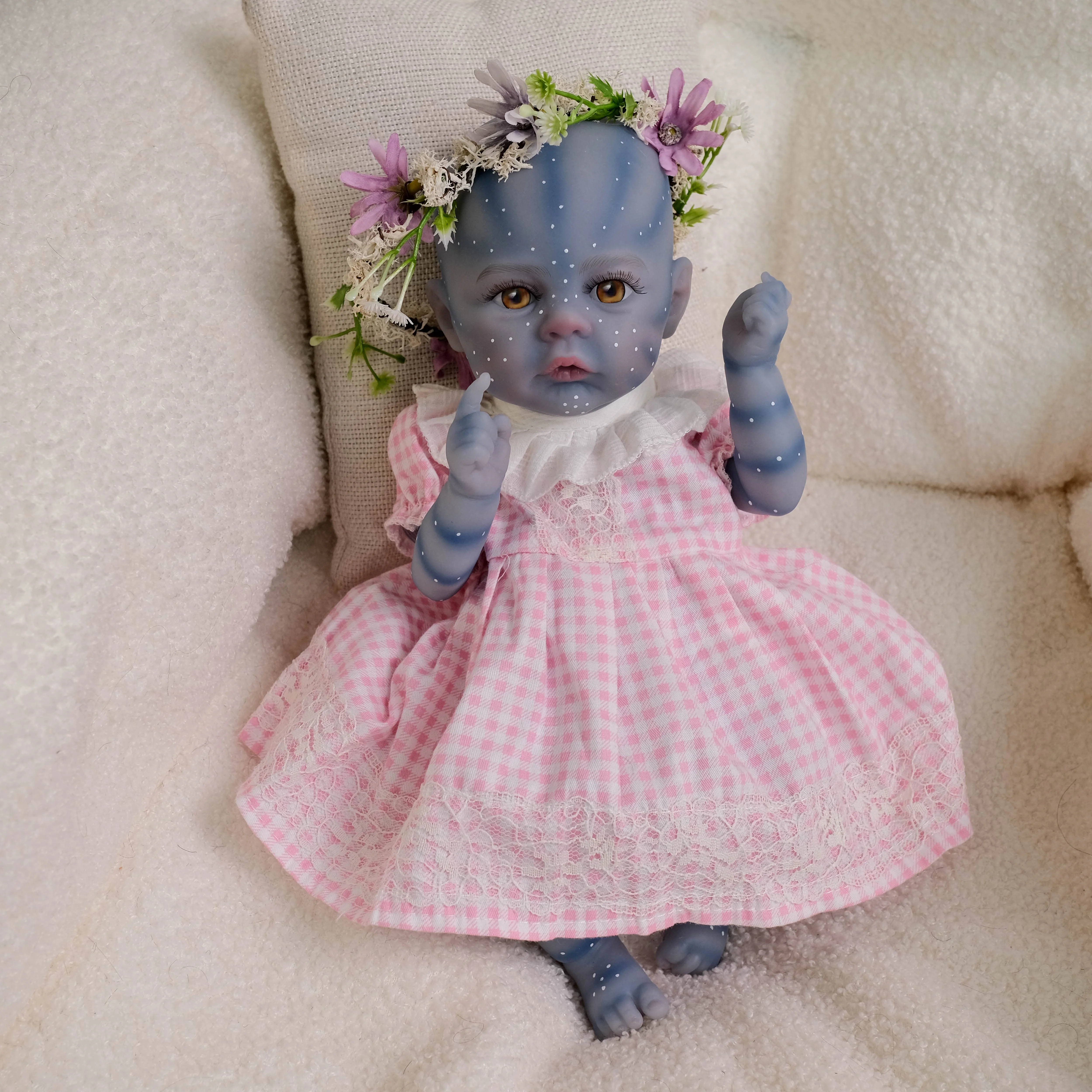 12in Delicate Reborn Doll Pink dress - elegant sparkles, perfect for ...