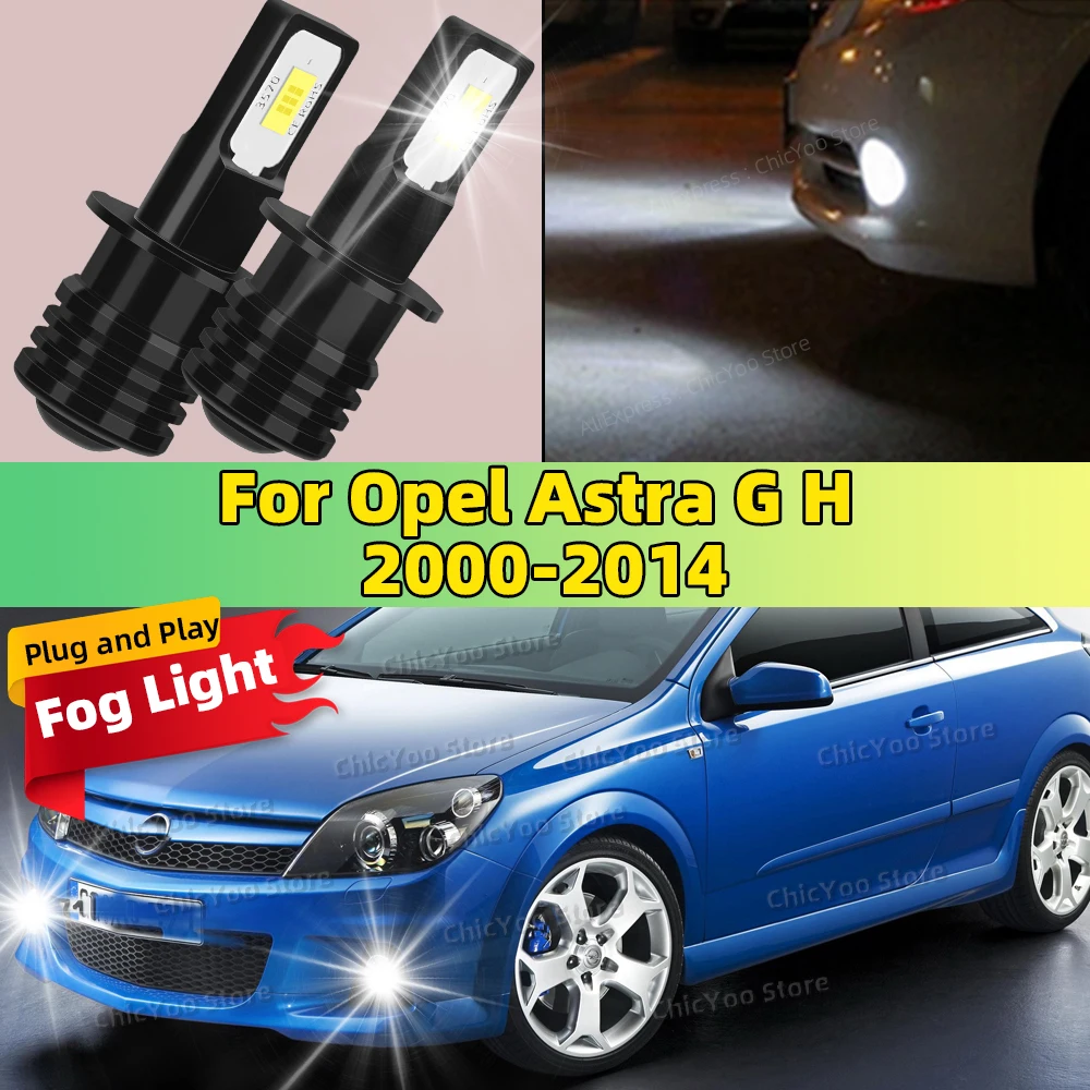 For Opel Astra G H 2000-2014 2008 2009 2010 2011 2012 2013 2X LED Car ...