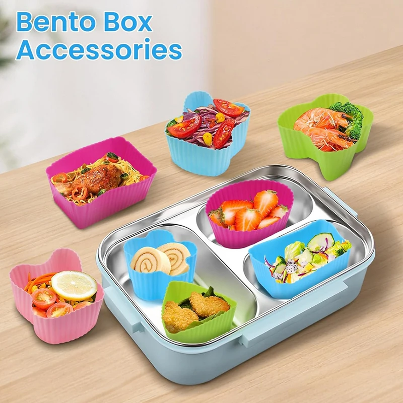 8PCS For Bento Box Silicone Cupcake Liners Mold Baking Tools Silicone ...