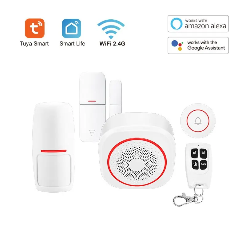 Smart-Life-Alarm-System-For-Home-WIFI-Security-Alarm-Host-With-Door-And ...