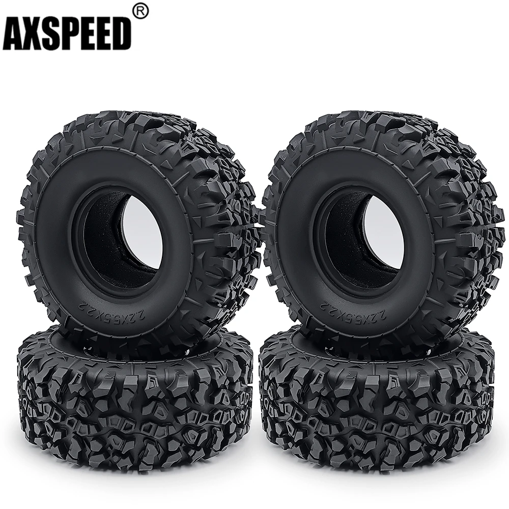 Axspeed 140mm Rubber Tires 2.2 Inch Rocks Tyres For 1/10 Axial Scx10 ...