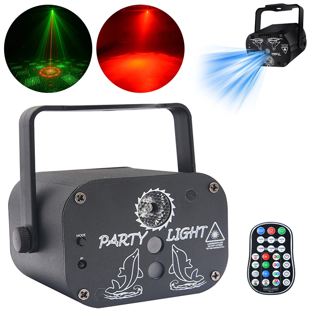 Projektor-wiat-o-laserowe-Disco-Mini-DJ-Laser-RGB-pilot-do-projektora ...