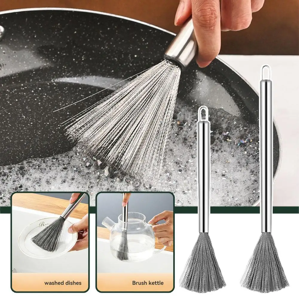 Stainless-Steel-Wire-Wok-Brush-Household-Steel-Wire-Removal-Pot-Hanging ...