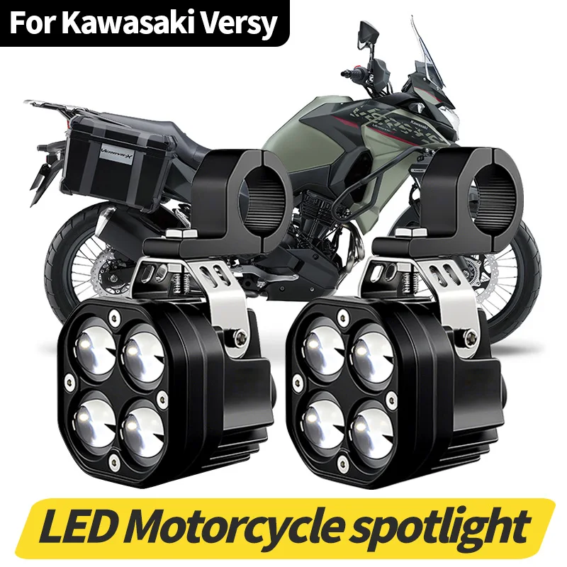1Set 80W 12000LM Motorcycle Headlights 12-36V LED Flicker Lamp Driving ...