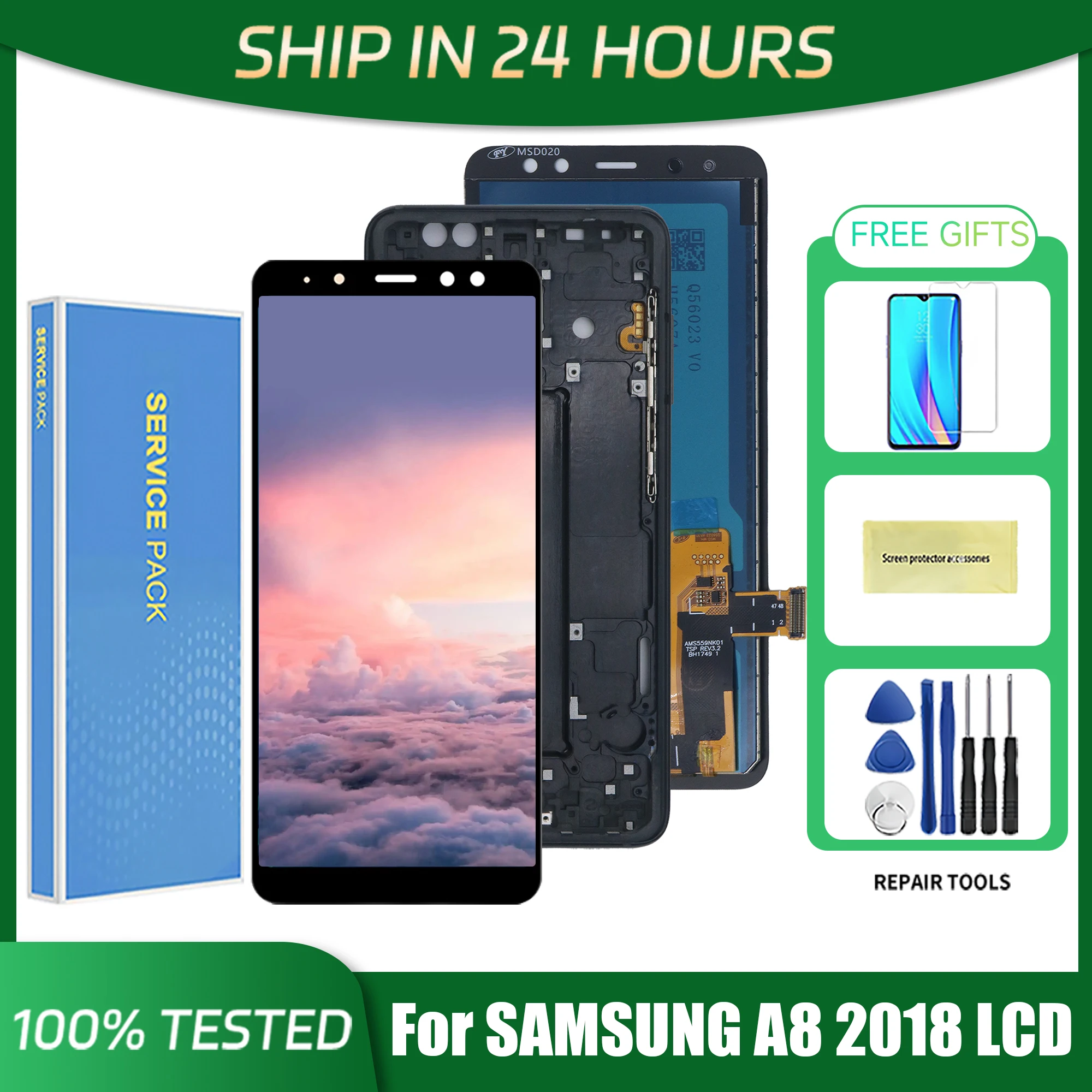 AAA-A530-A530F-A530F-DS-Display-With-Frame-For-Samsung-Galaxy-A8-2018 ...