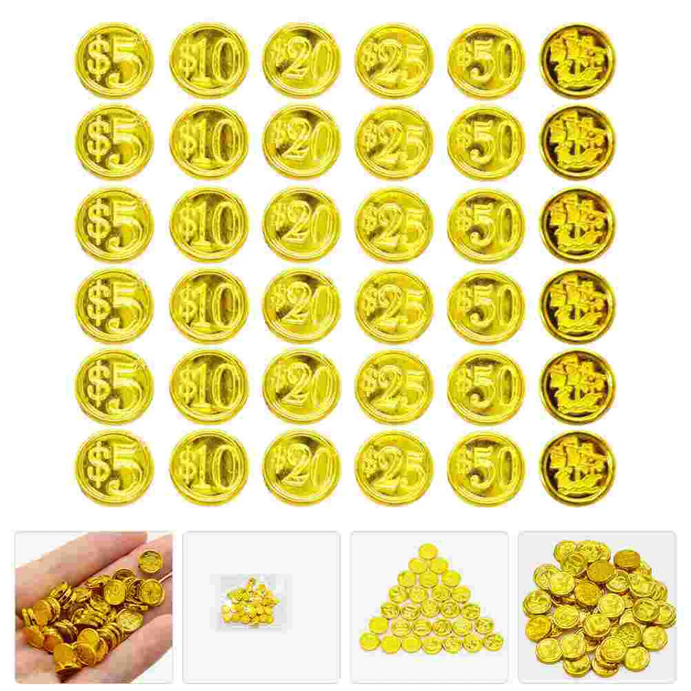 48-Pcs-Pirate-Gold-Coin-Toy-Treasure-Game-Coins-Kids-Toys-Accessories ...