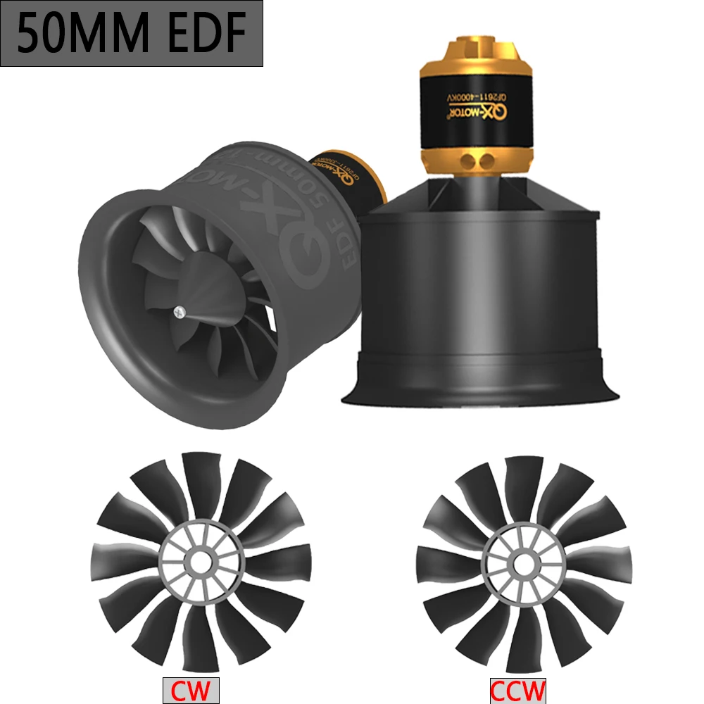 QX-MOTOR-12Blades-Ducted-Fan-50mm-EDF-QF2611-3300KV-4000KV-4600KV ...