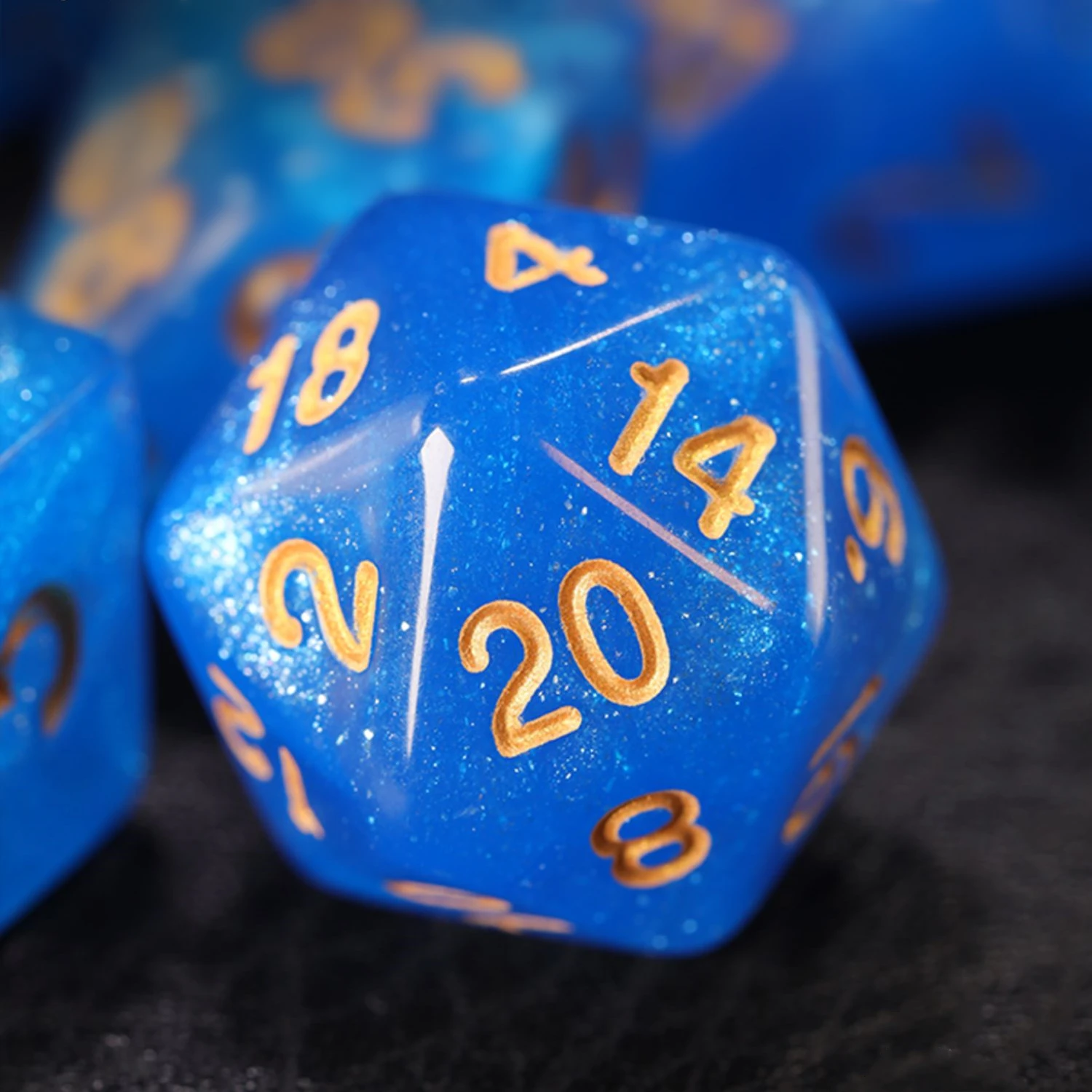 Juego-de-dados-de-cielo-estrellado-azul-D4-D6-D8-D10-D-D12-D20-juegos ...