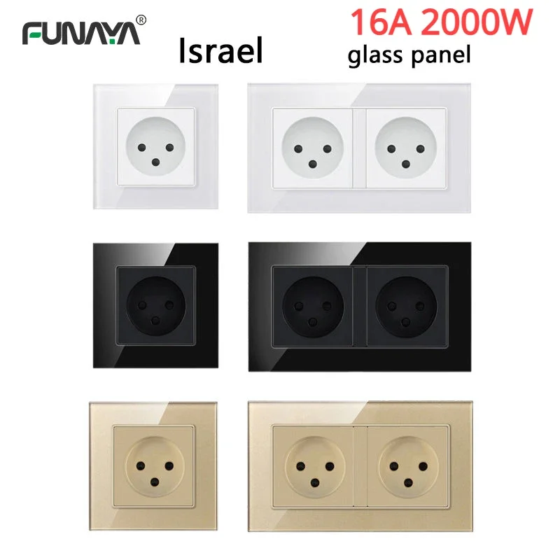 Israel Wall Socket 1 2 Outlets 16A 2000W 86 146mm Power Israelites Plug ...