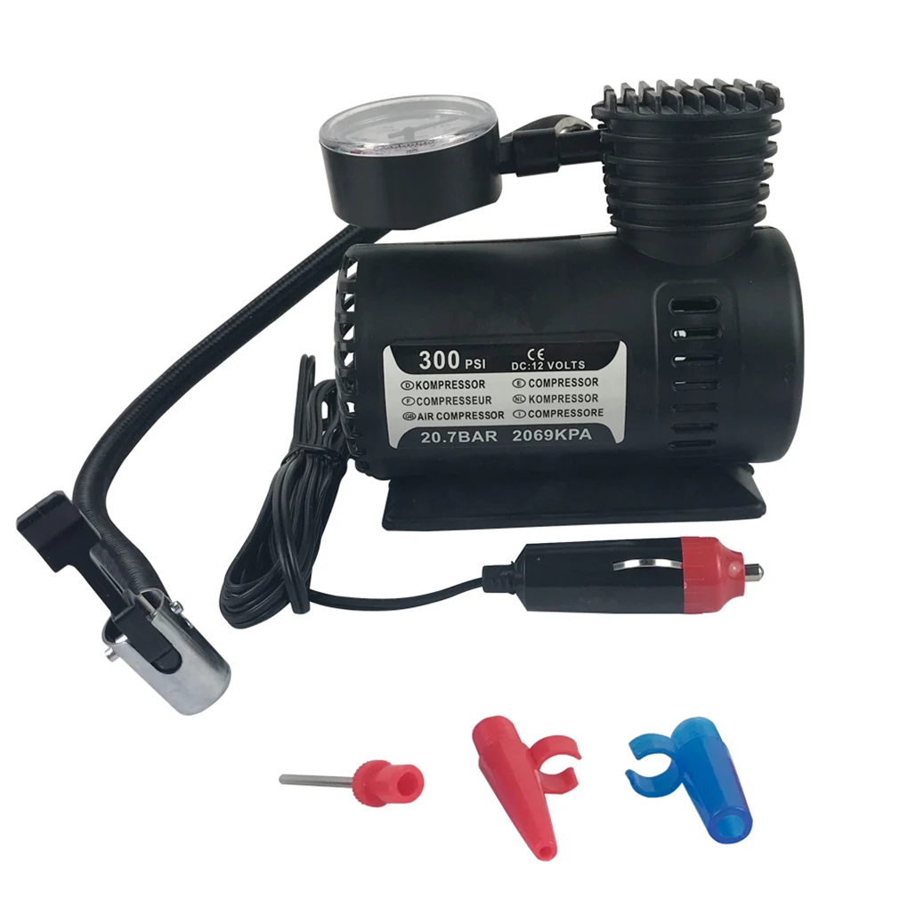 12V-300PSI-Fast-Inflating-Car-Electric-Mini-Compact-Air-Compressor-Pump ...