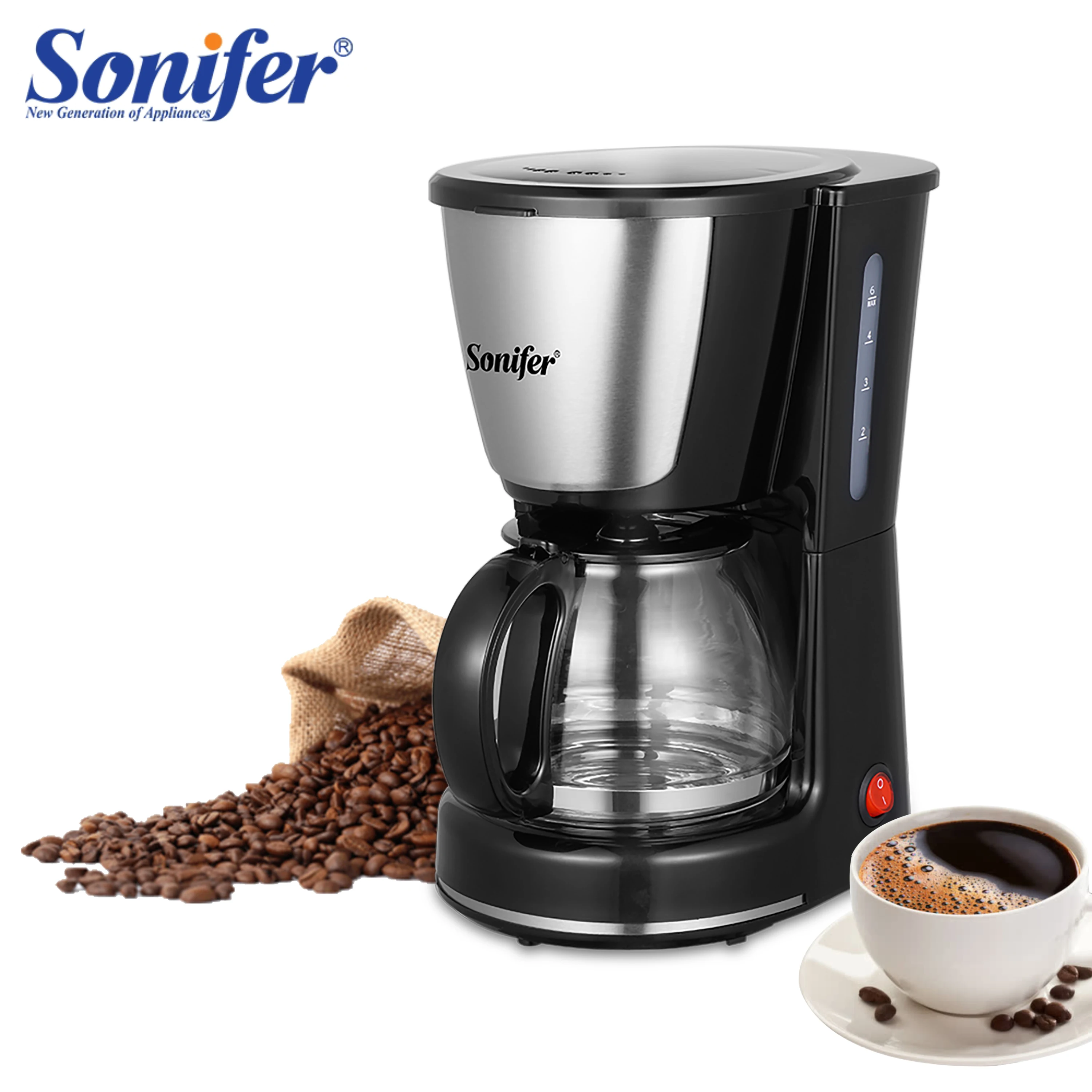 Sonifer 0.75L Electric Drip Coffee Maker 1000W Household Coffee Machine ...