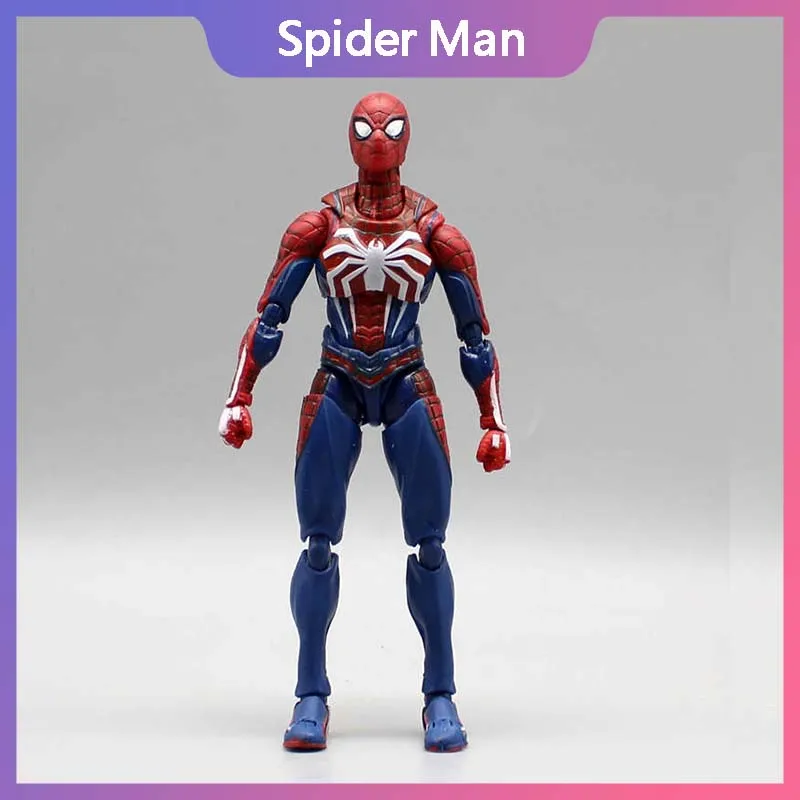 SHF-PS4-Z01-Spider-Man-Action-Figure-Forma-Longe-Casa-Articula-es-M ...
