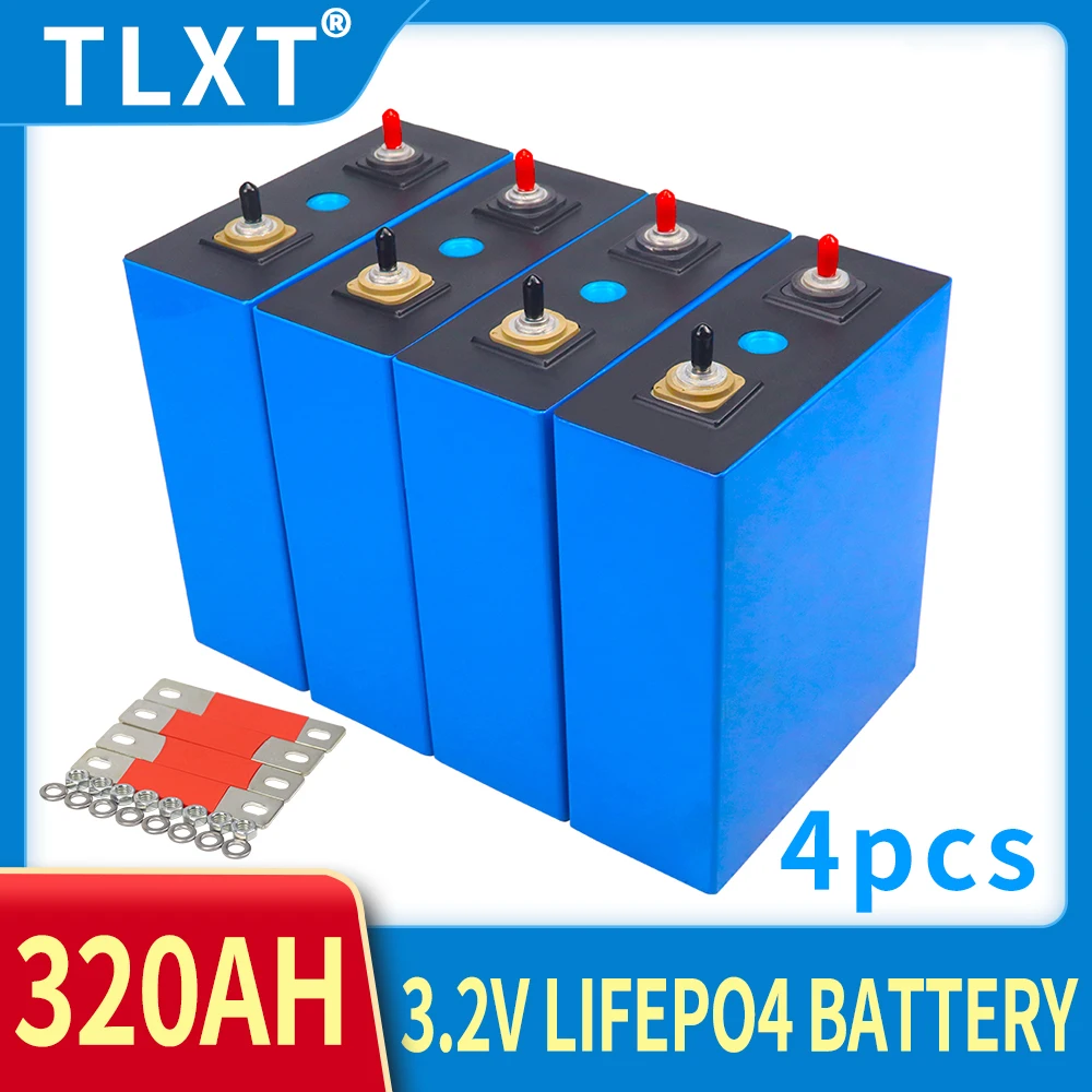 4PCS-3-2V-320Ah-Lifepo4-Cell-12V-Grade-A-Lithium-Iron-Phosphate ...