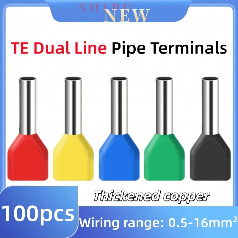 Te Double Line Tube Type Pre-Insulated Cold-Pressed Terminal Pin 1508 ...