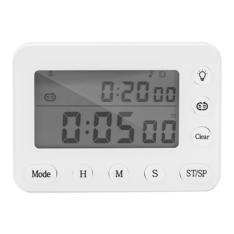 Silent-Alarm-Clock-Dual-Screen-Display-Timer-Alarm-Clock-Tomato-Timer ...
