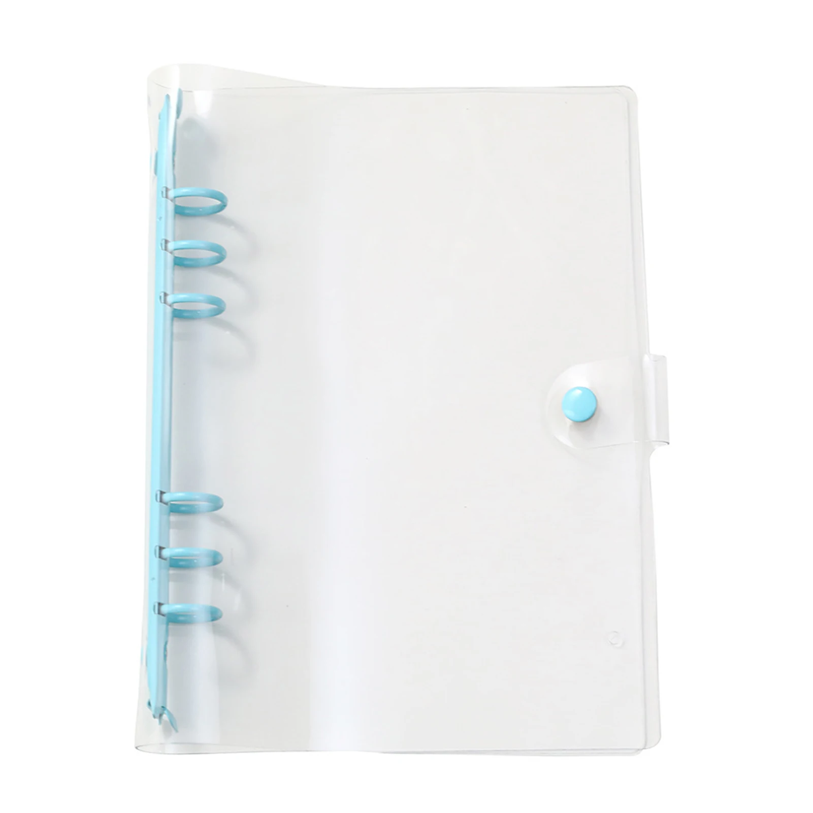 A5-Transparent-Binder-Shell-Snap-Button-Closure-Loose-Leaf-Folder-for ...