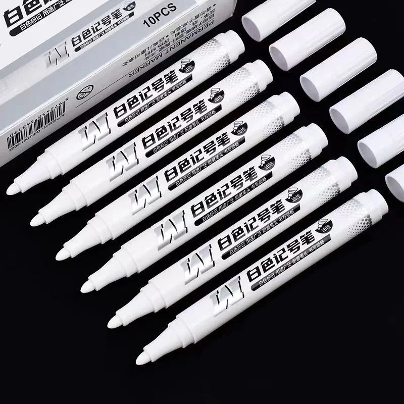 1PCS White Marker Pen Oily Waterproof Tire Marking Label Pen Graffiti ...