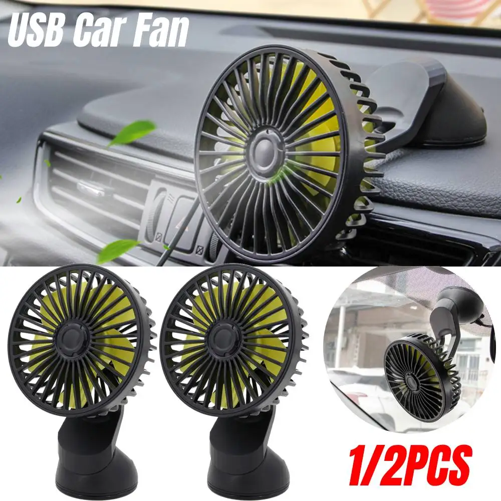 12V-24V-USB-Car-Fan-with-Suction-Cup-Windshield-Desk-Fan-360-All-Round ...