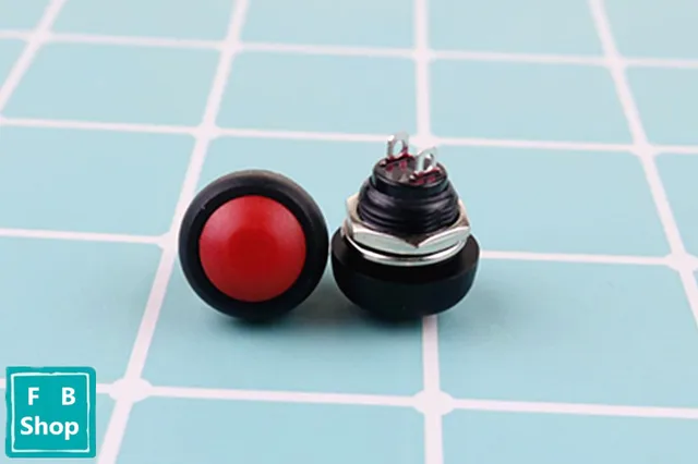 1Db Önzáró, Pbs-33A 2Pin, Mini Kerek Nyomógomb, 12 Mm-Es Panel Lyuk, 3A ...
