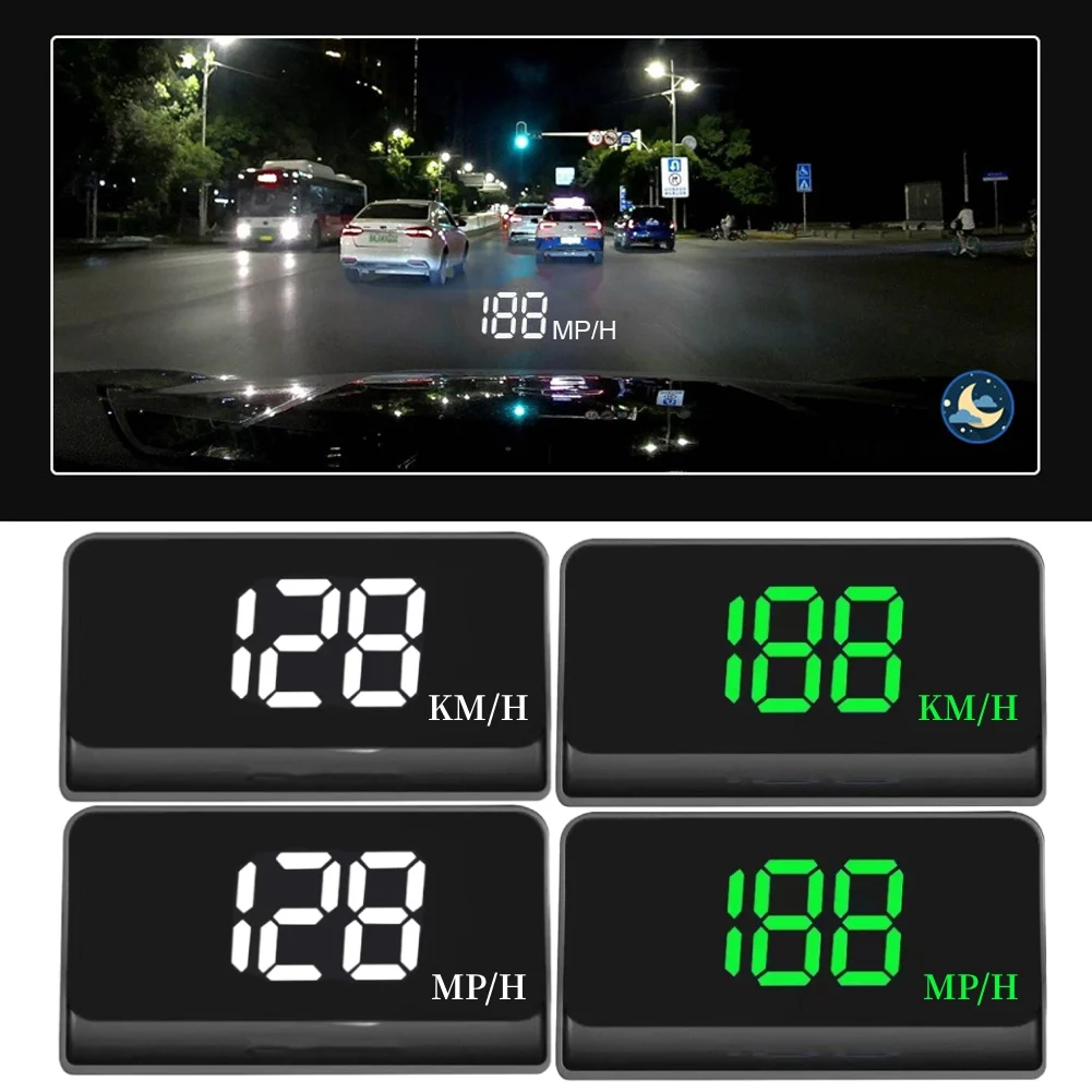Newest-Windshield-Speed-Projector-LED-Display-GPS-HUD-Speedometer-Plug ...