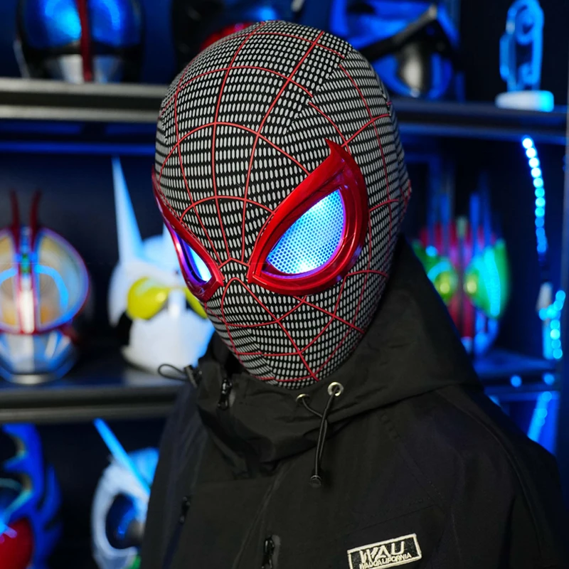 Marvel-Spider-Man-Mask-with-Moving-Eyes-Light-Effect-Miles-Morales-Chin ...