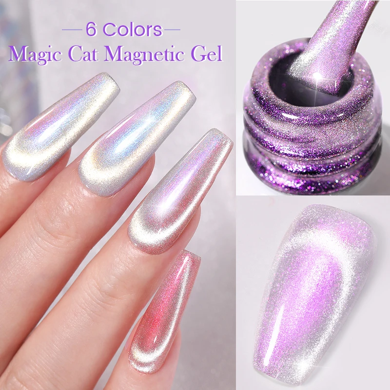 BORN-PRETTY-10ml-Moonlight-Purple-Cat-Magnetic-Nail-Gel-Polish-Semi ...