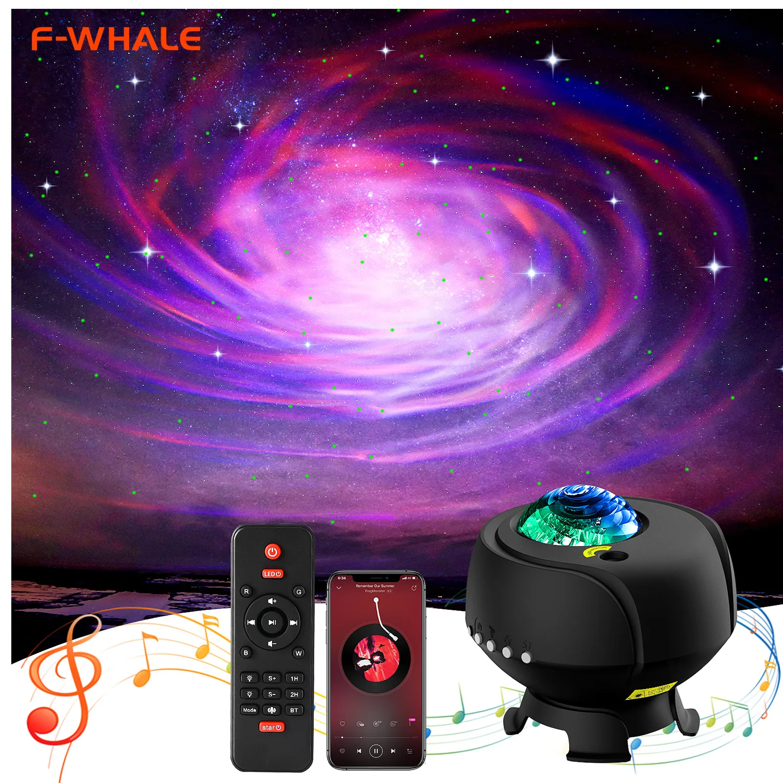 Universe-Galaxy-Star-Projector-Bluetooth-LED-Night-Light-Starry-Sky ...