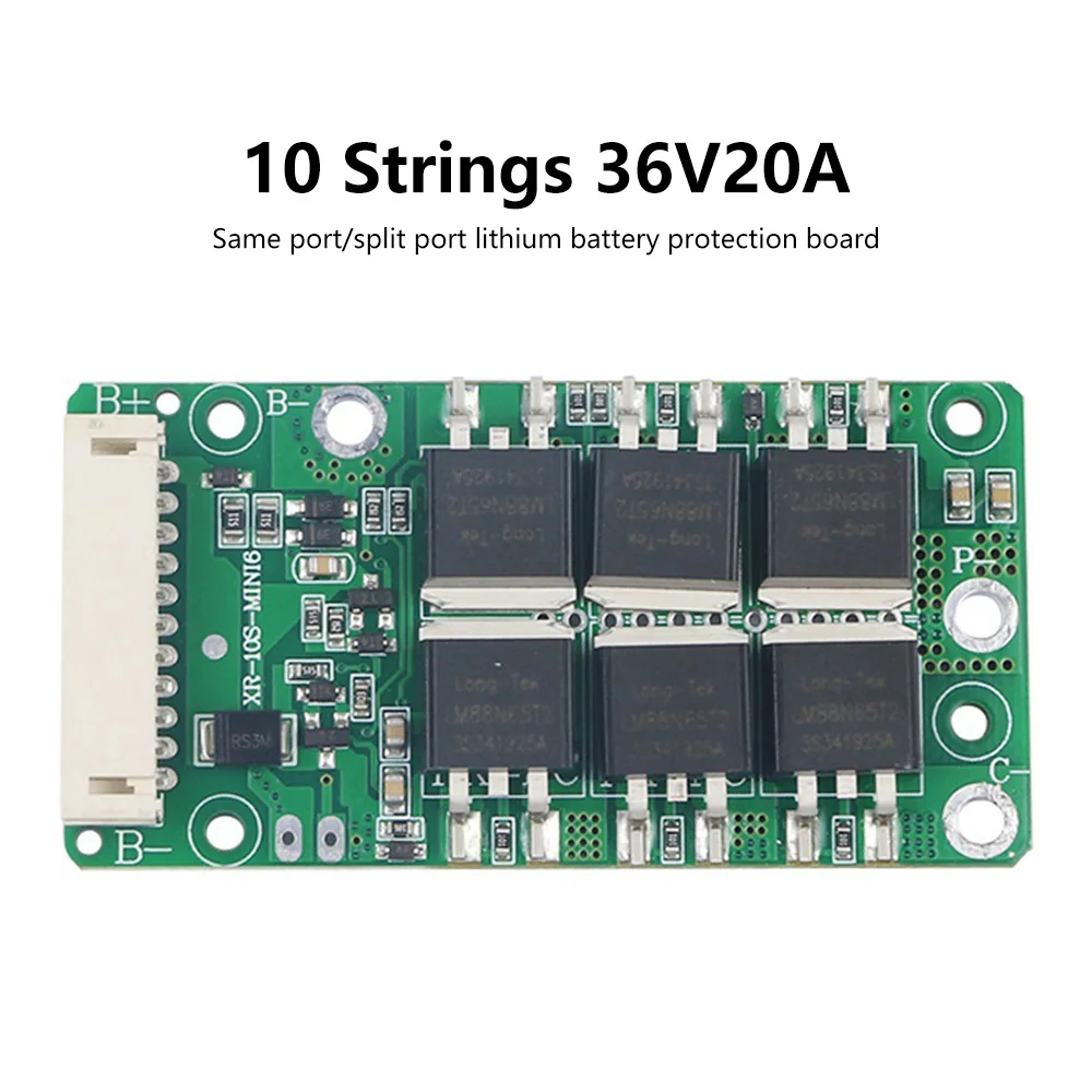 Li-ion-BMS-10S-36V-20A-18650-Battery-Charge-Board-Balance-Equalize-PCM ...