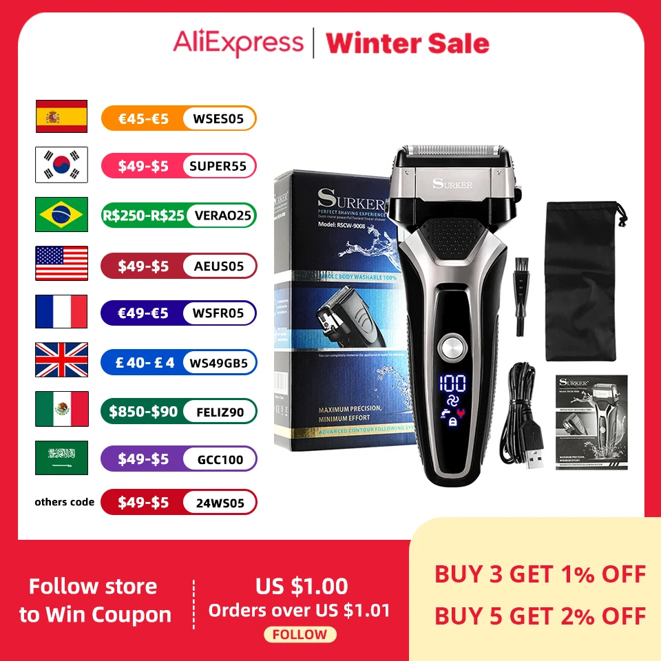 USB-Rechargeable-Electric-Shaver-Stainless-Steel-Shaving-Machine-Men-3D ...