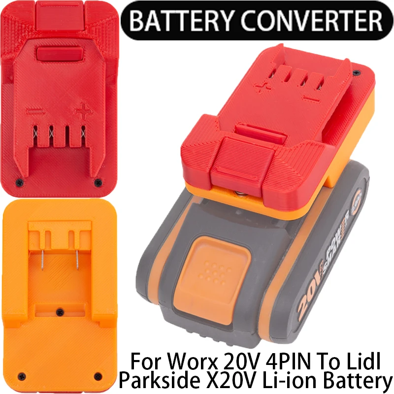 Battery-Adapter-for-Lidl-Parkside-X20V-Li-Ion-Tool-Converter-for-Worx ...