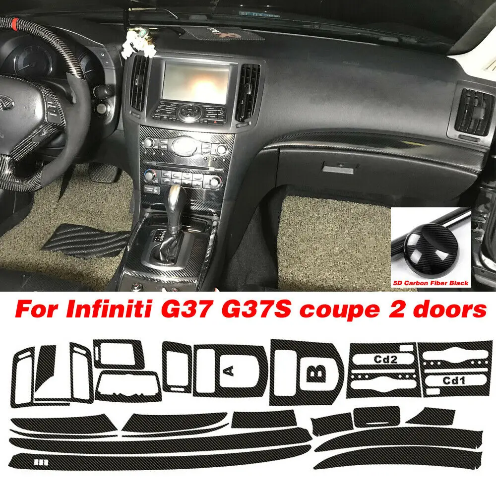 For Infiniti G37 G37S Q60 coupe 2 doors 5D Carbon Fiber Pattern ...