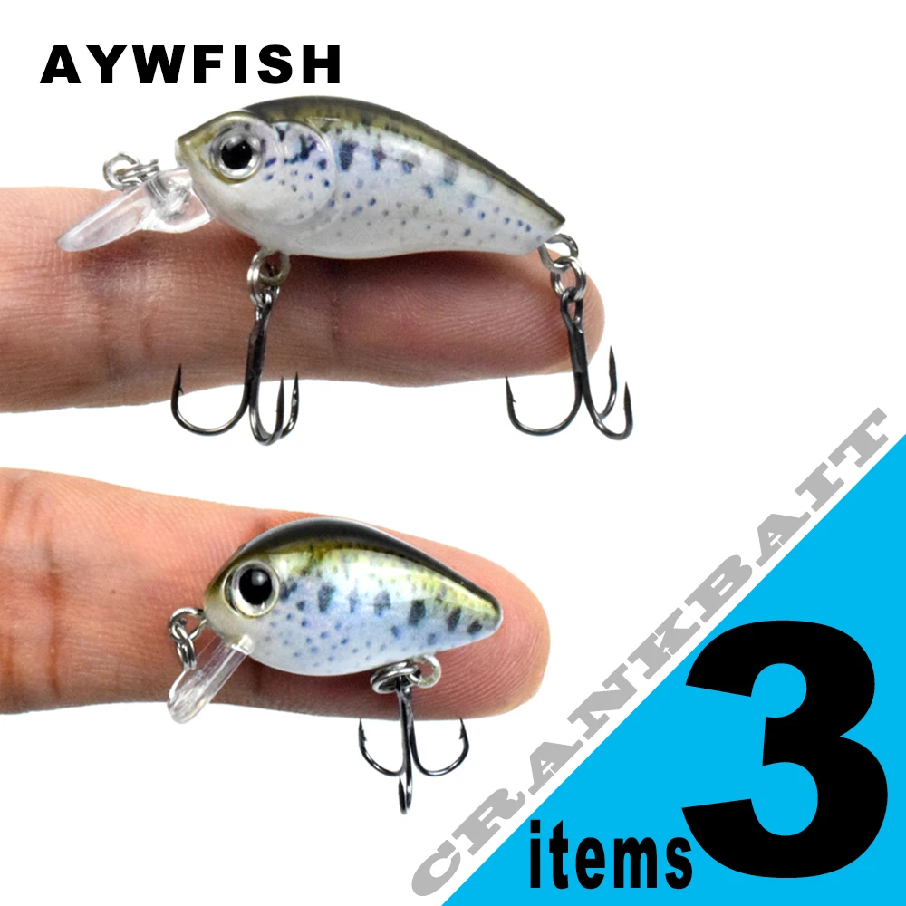 AYWFISH-2-8CM-4CM-4-5CM-Small-Handmade-Bass-Fishing-Lure-Floating-Hard ...
