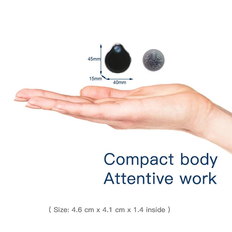 1080P HD Camera Necklace Wearable Pendant Micro Camera Wifi Remote ...