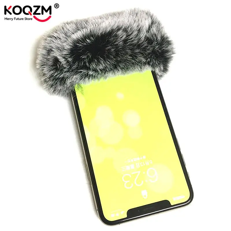 Outdoor-Artificial-Fur-Wind-Phone-Mic-Recording-Microphone-Cover-Muff ...