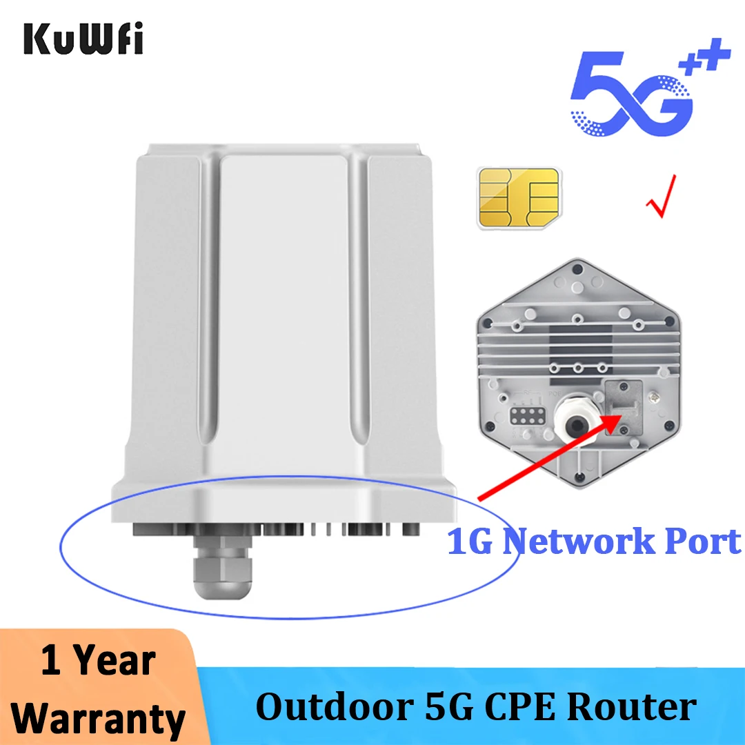 KuWFi 5G Router 2.4GHz Outdoor CPE Wireless Router with Sim Card Slot ...