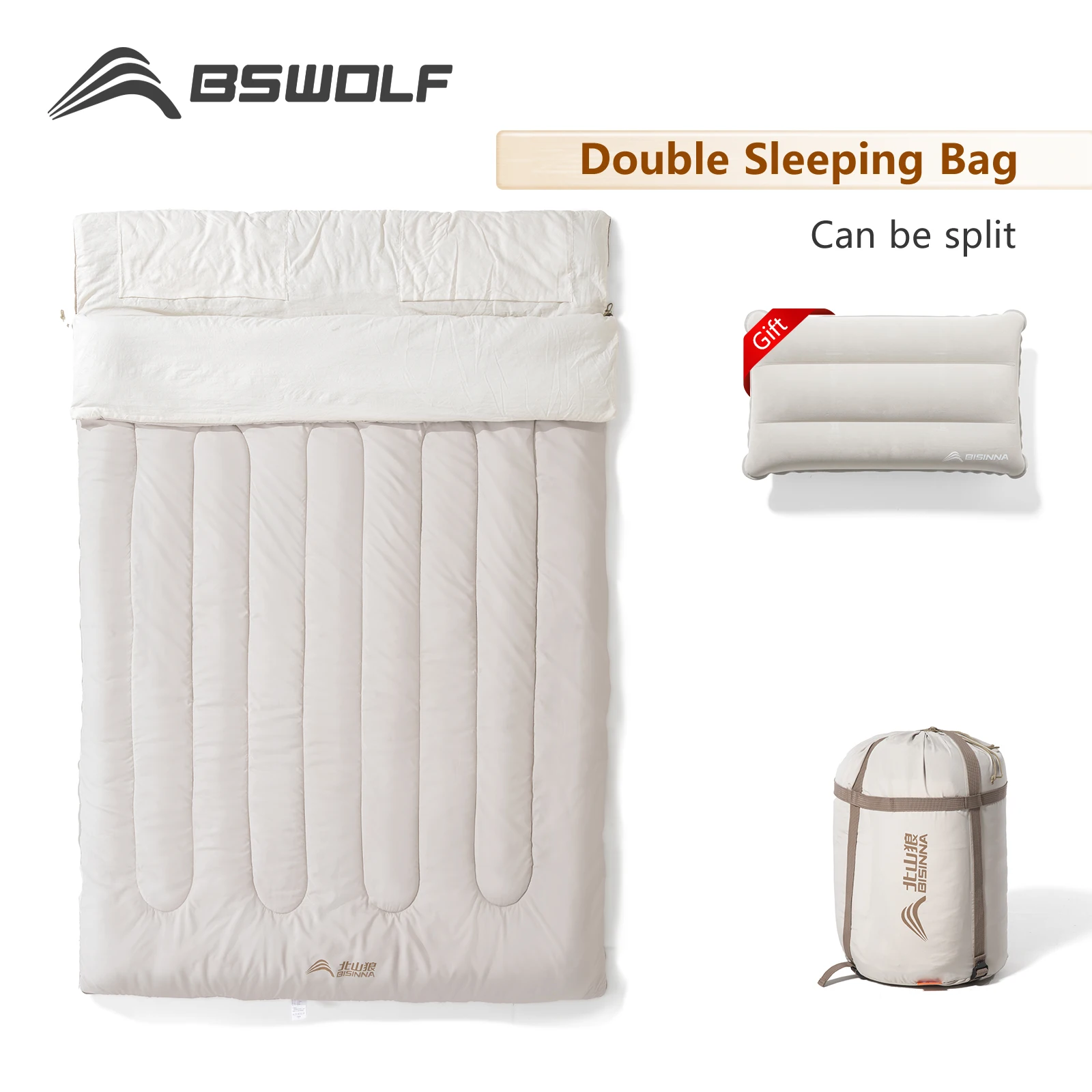 BSWolf-2-Person-Camping-Sleeping-Bag-Portable-Detachable-Sleeping-Bag-With-Pillows-for-Travel ...