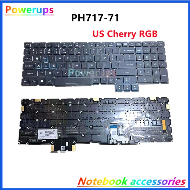 New Original Laptop US/UK Cherry RGB Mechanical Backlight Keyboard For ...