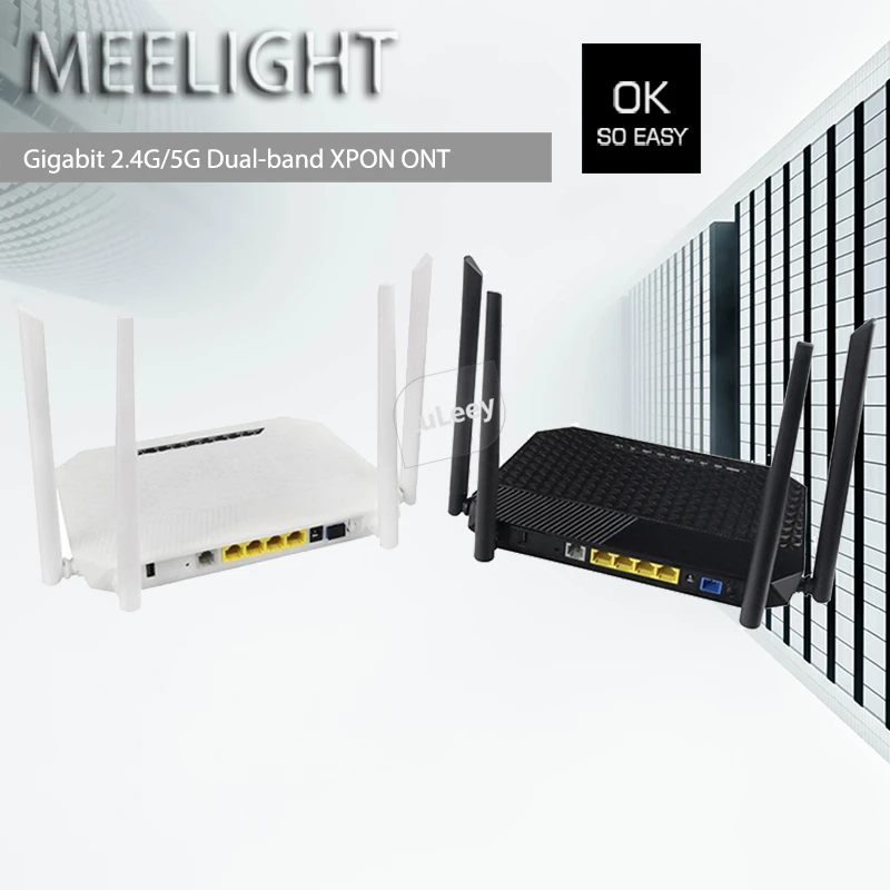 XPON ONU-Gigabit de doble banda, dispositivo de 1000M, 2,4G/5G, ONT 4GE, WIFI, 1 olla, 1USB ...
