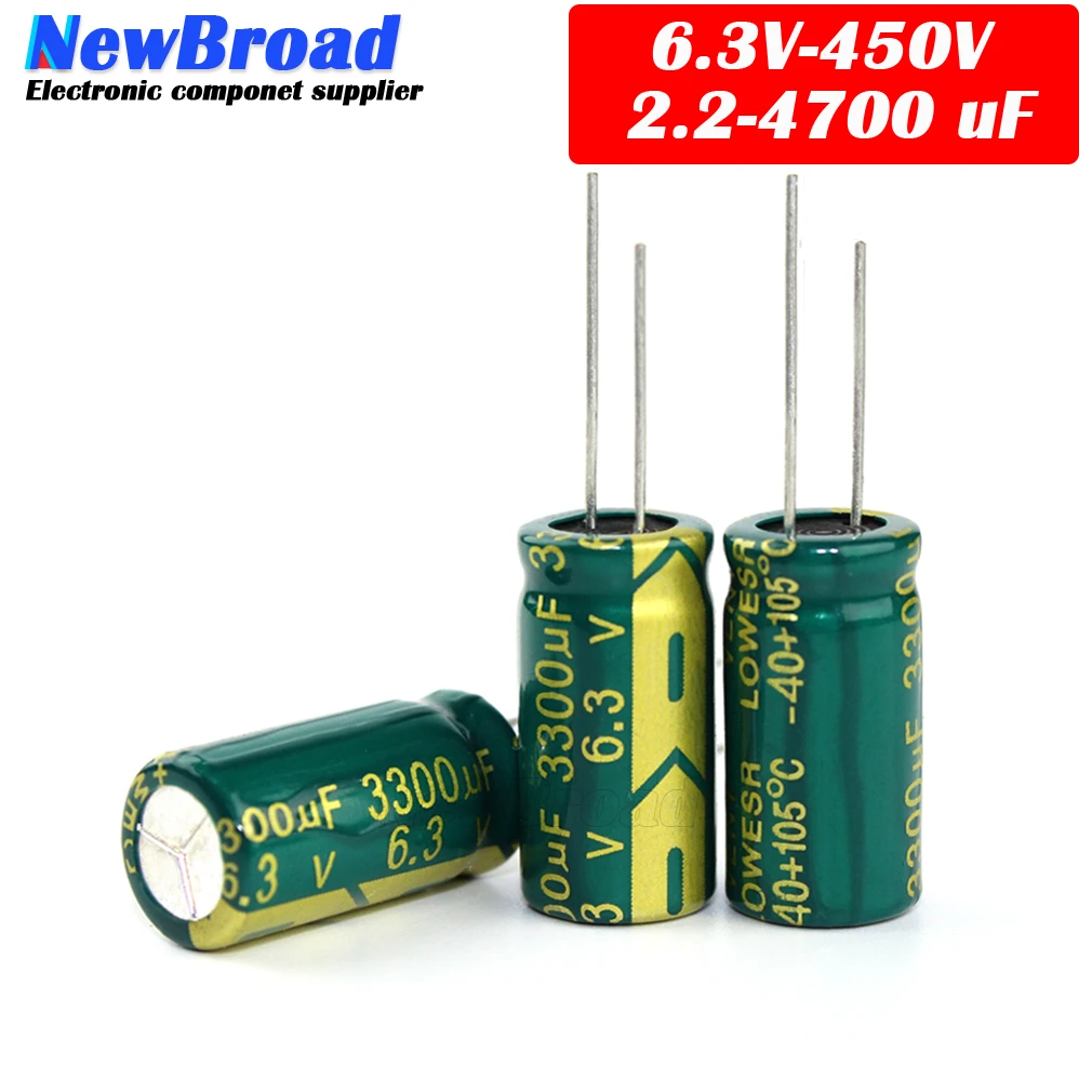 2 100pcs 10V 16V 25V 35V 50V 100V 400V 20% High Frequency Capacitor 100UF 220UF 330UF 470UF ...