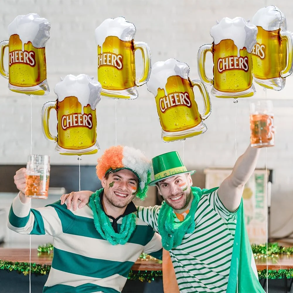 6/10Pcs Beer Balloons Mug Cup Balloon Oktoberfest Favor Decor Cheers ...