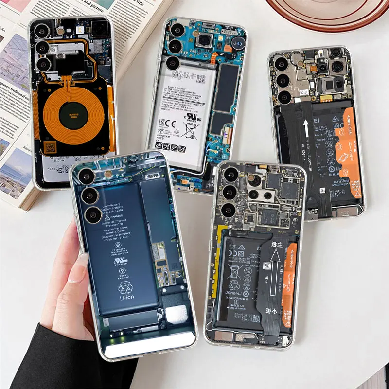 Motherboard-Circuit-Board-Clear-Case-For-Samsung-Galaxy-S20-FE-S22 ...