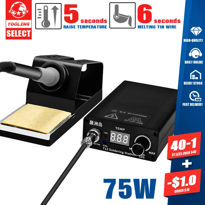 Quick Heating T12 Soldering Station 75W OLED Digital Display ...
