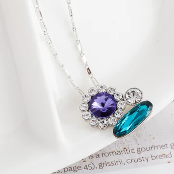 Crystal Flower Necklace Under 1 Dollar Items Jewllery For Woman ...