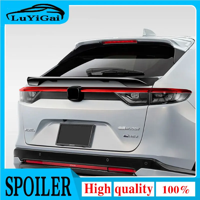 Rear Middle Wing Spoiler For Honda VEZEL HRV HR-V XRV XR-V 2021 2022 High Quality ABS Plastic ...